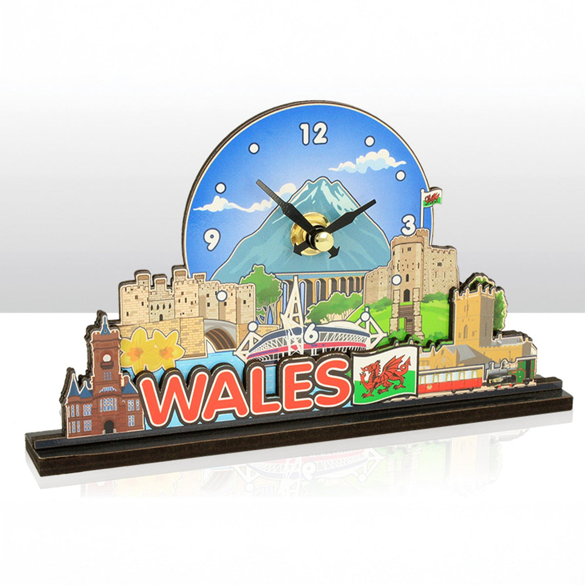 Wales Wood Clock | Desk And Shelf Clocks For Living Room Bedroom Offic ...