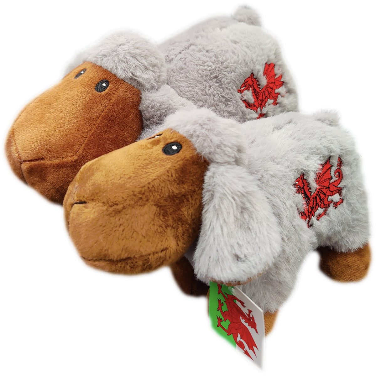 Grey Embroidered Lamb Plush | Elegant Soft Toy with Embroidered Featur ...