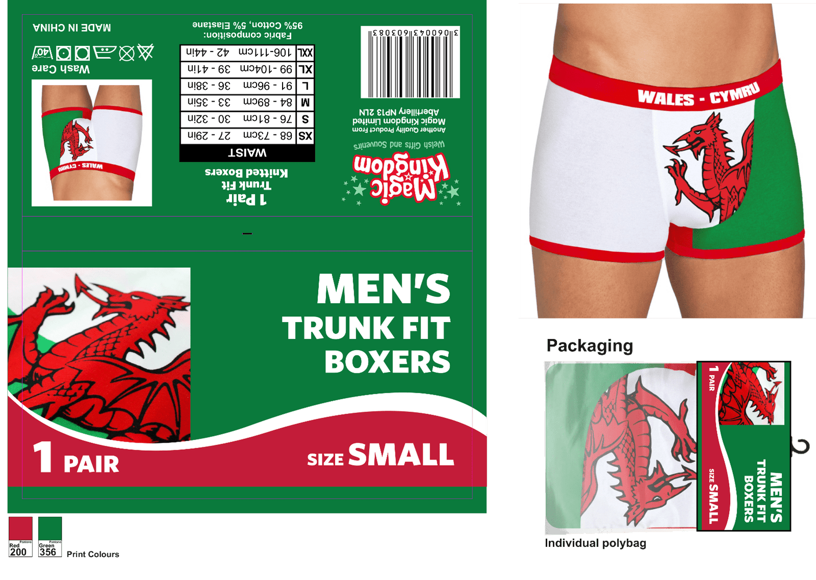 Welsh Flag Clothing - Giftware Wales